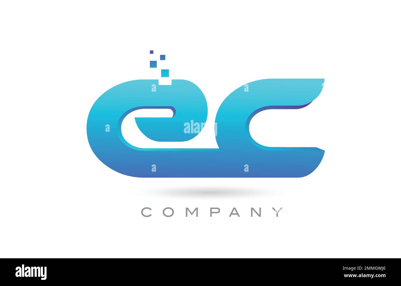 EC alphabet letter logo icon combination design. Creative template for ...