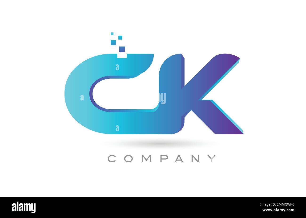 CK alphabet letter logo icon combination design. Creative template for ...