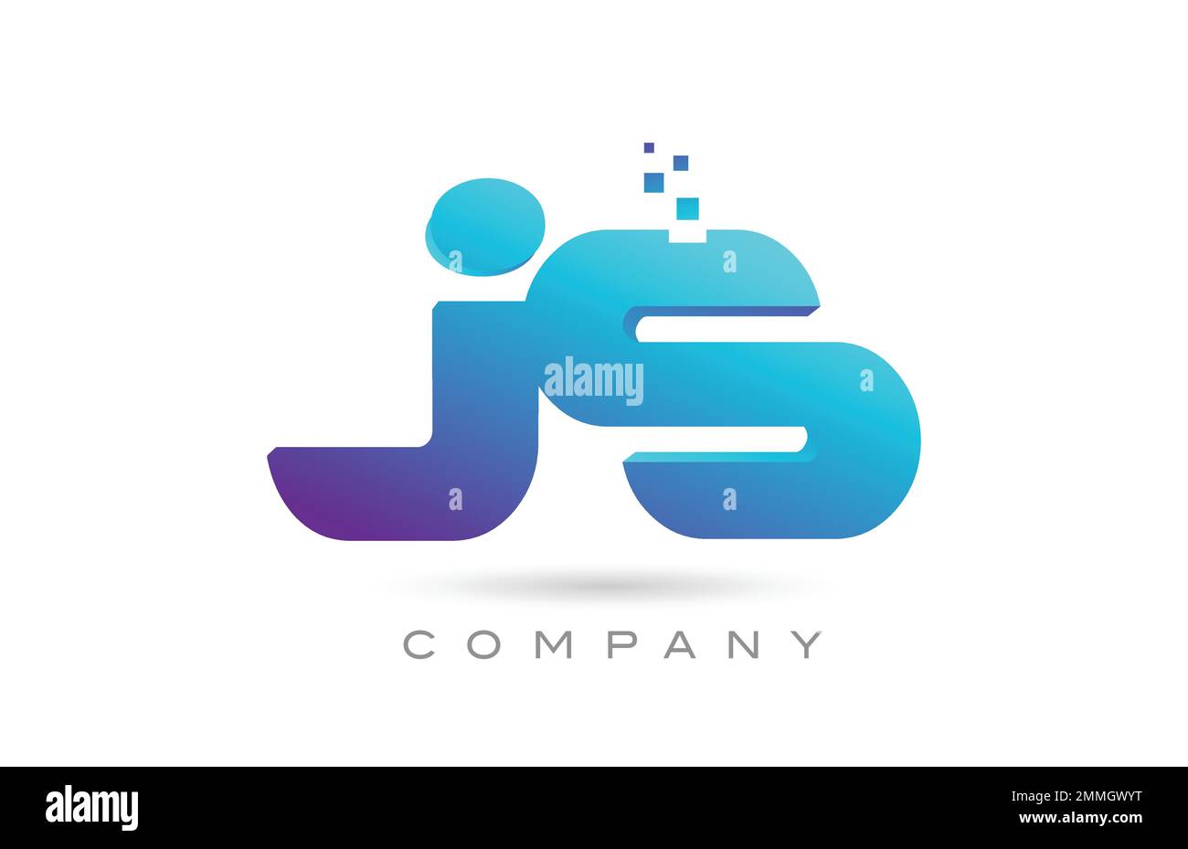 JS alphabet letter logo icon combination design. Creative template for ...