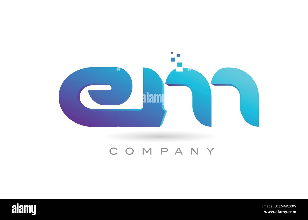 EM alphabet letter logo icon combination design. Creative template for ...
