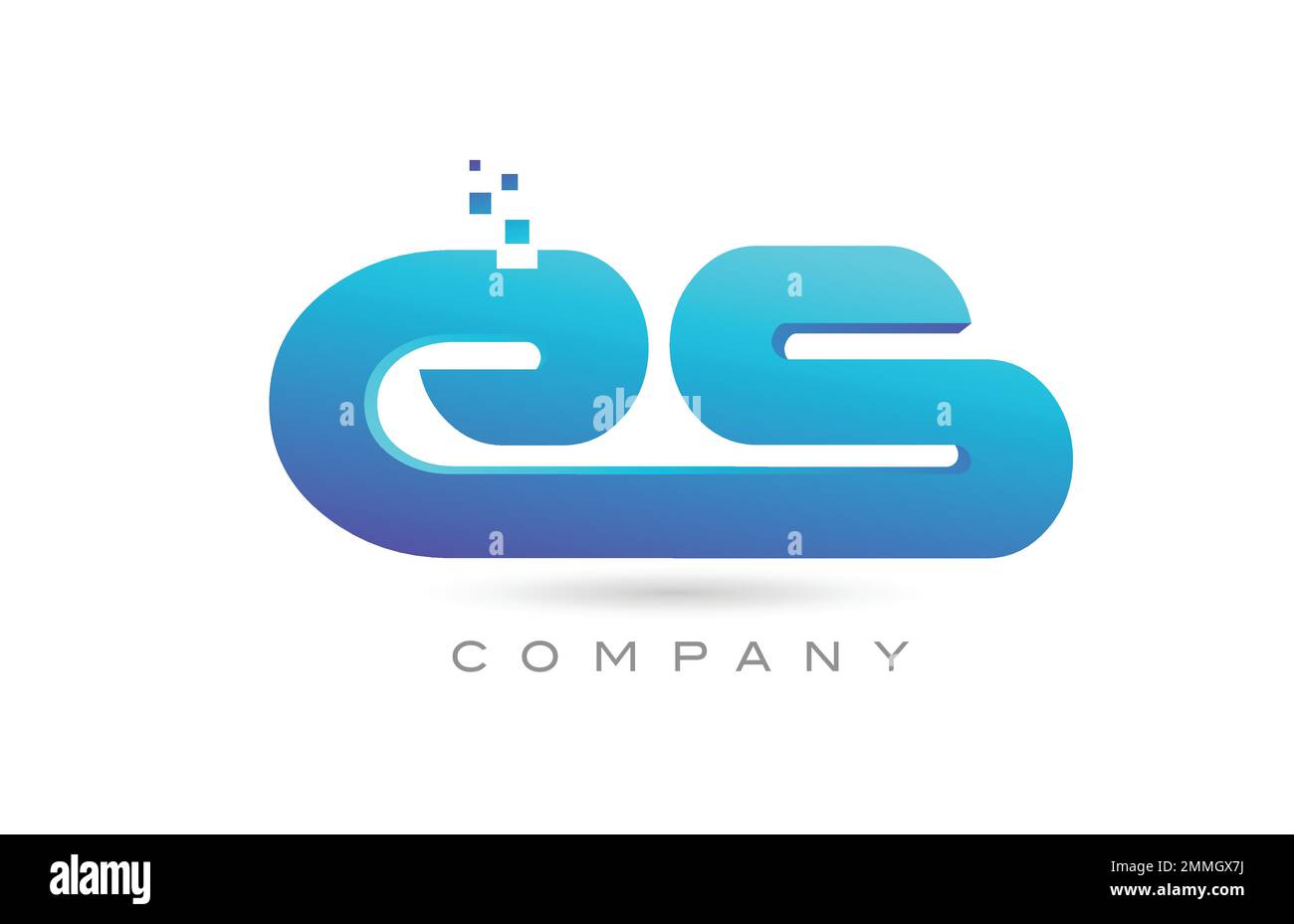 ES alphabet letter logo icon combination design. Creative template for ...