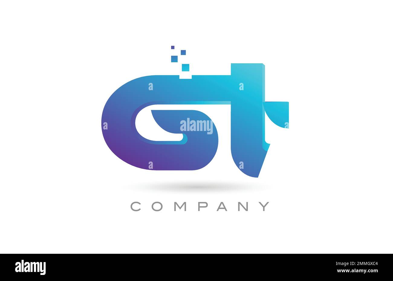 GT alphabet letter logo icon combination design. Creative template for ...