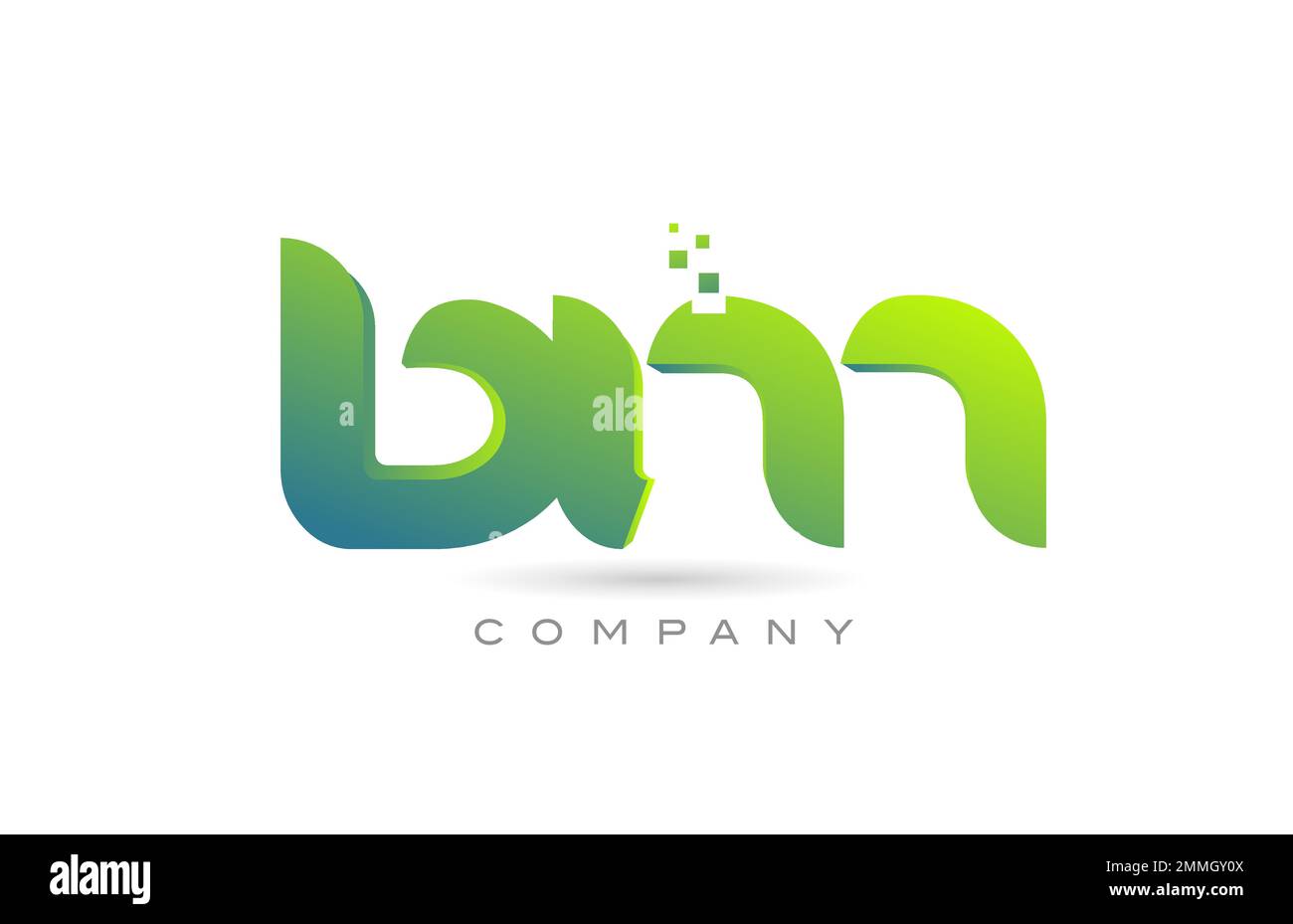 joined BM alphabet letter logo icon combination design with dots and ...