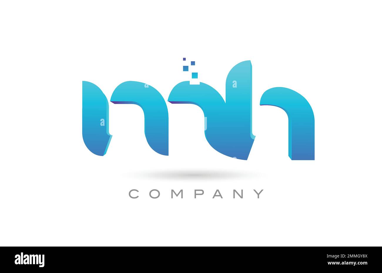 MH alphabet letter logo icon combination design. Creative template for ...