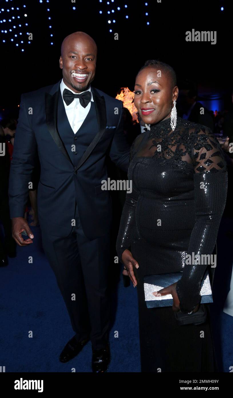 Akbar Gbaja-Biamila, left, and Chrystal Gbaja-Biamila attend the ...