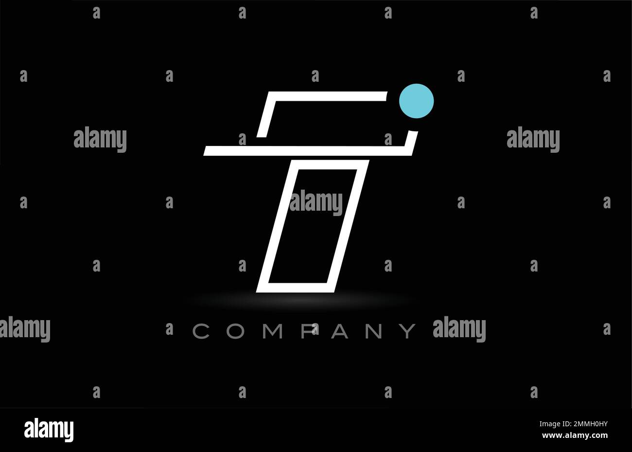 red dot T alphabet letter logo icon design on black background ...