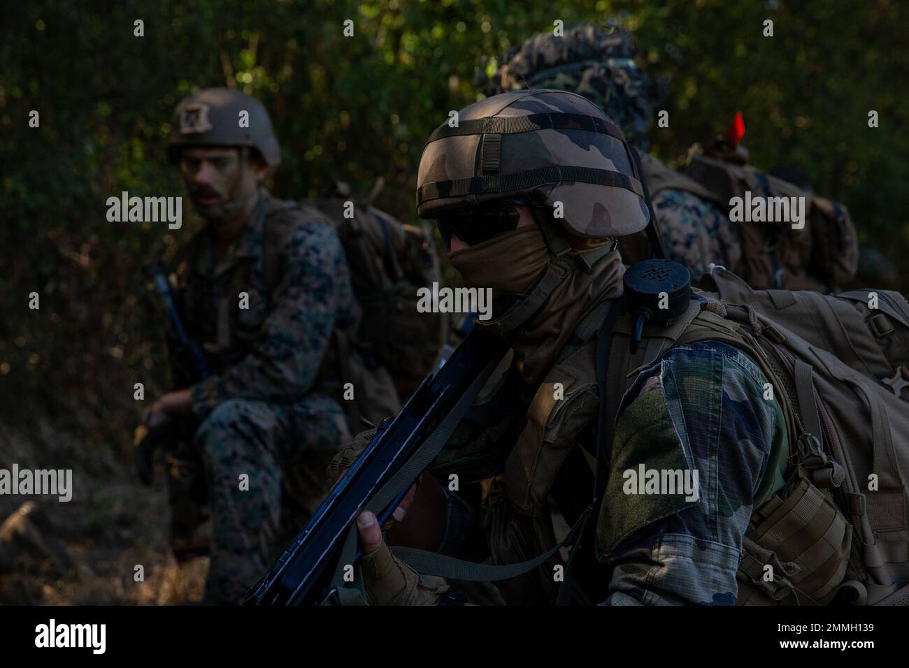 U.S. Marines with 2d Battalion, 8th Marine Regiment, 2d Marine Division ...