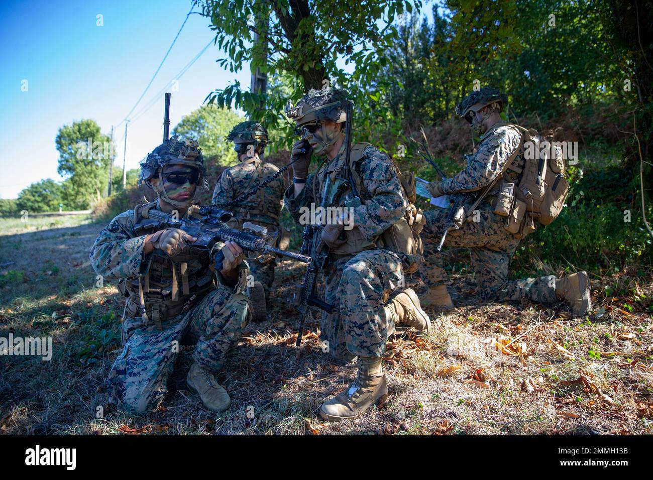 U.S. Marines with 2d Battalion, 8th Marine Regiment, 2d Marine Division ...