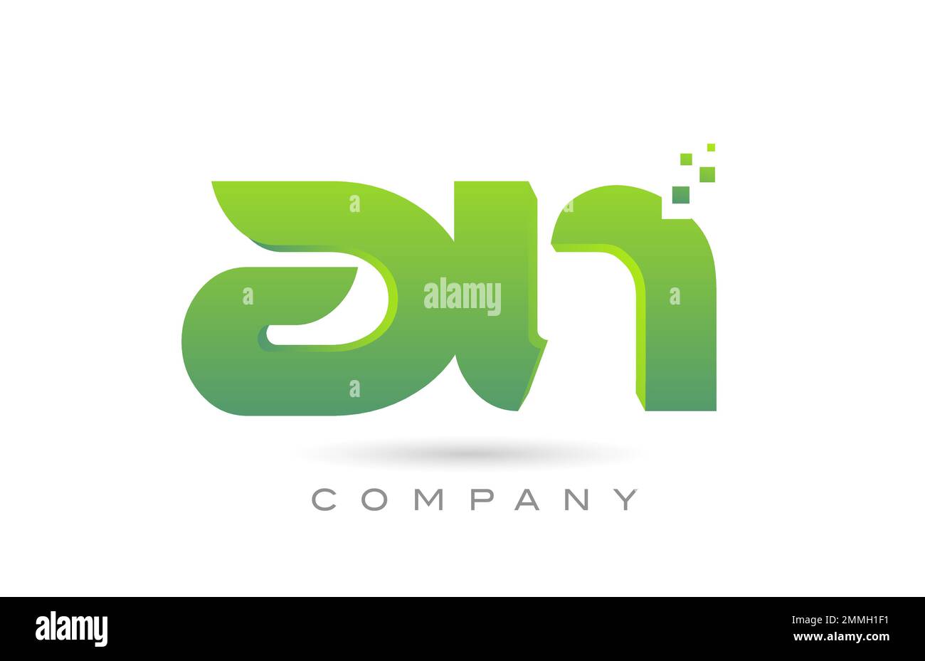 joined AN alphabet letter logo icon combination design with dots and ...