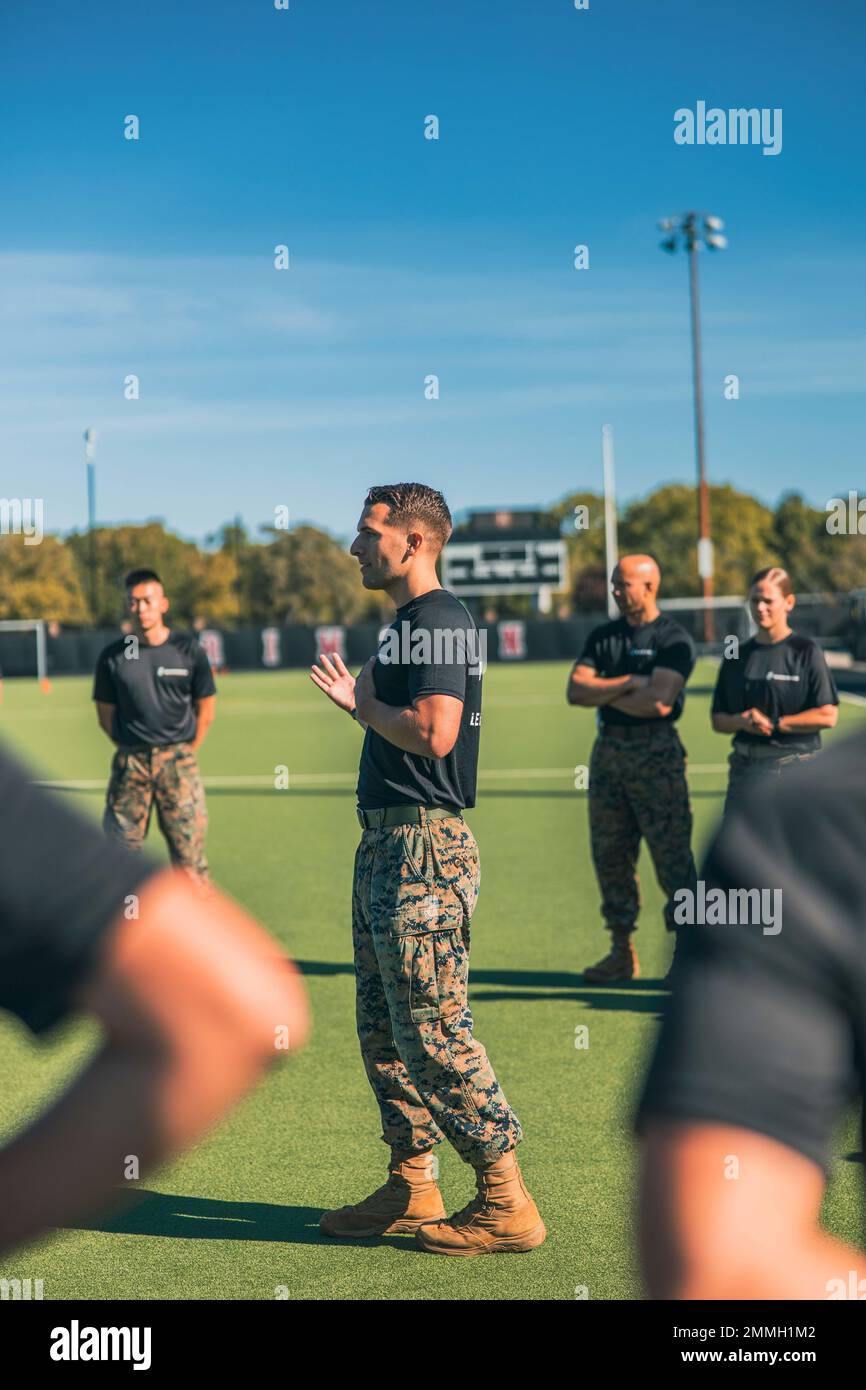 U.S. Marine Corps Capt. Austin Lorah, the officer selection officer ...