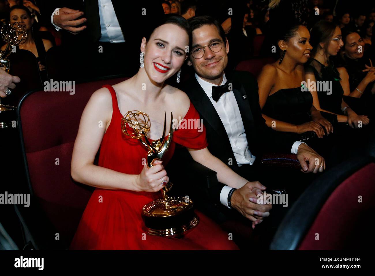 Rachel Brosnahan and Jason Ralph at the 70th Primetime Emmy Awards on ...
