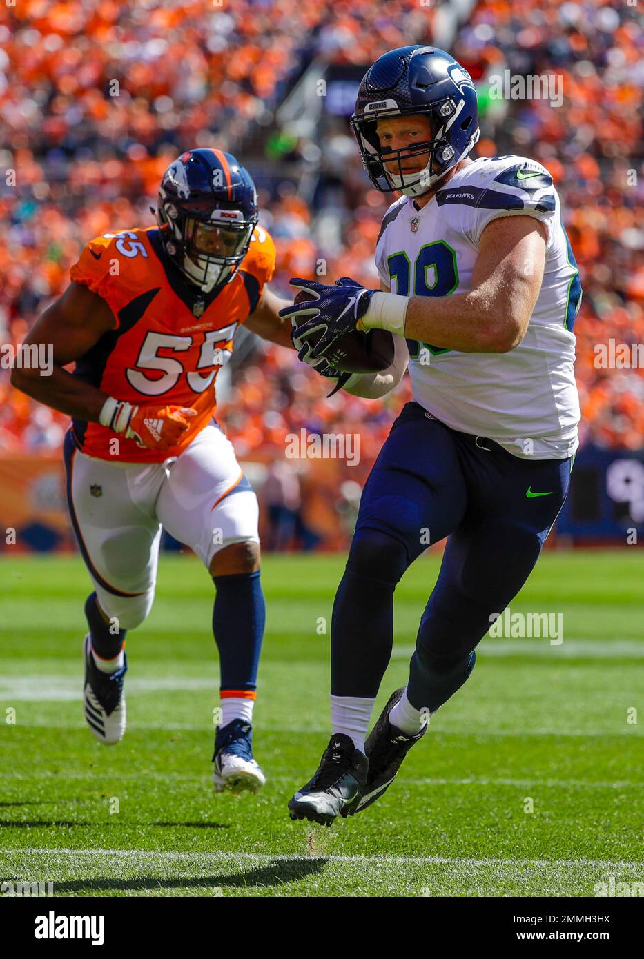 Seattle Seahawks tight end Will Dissly (88) catches a pass for a ...