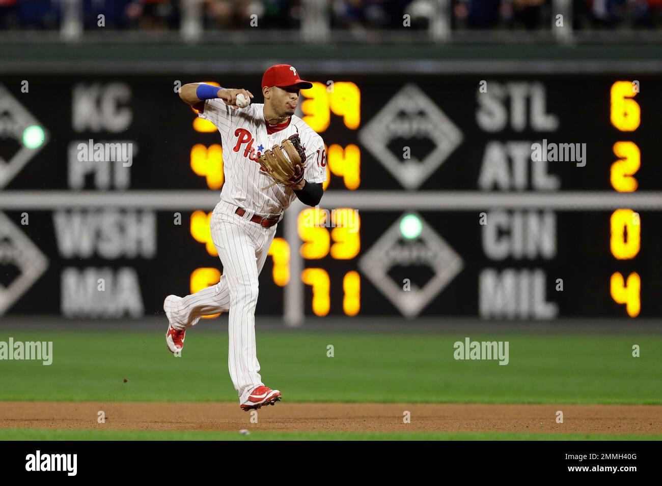 Philadelphia Phillies' Cesar Hernandez in action during a baseball game ...