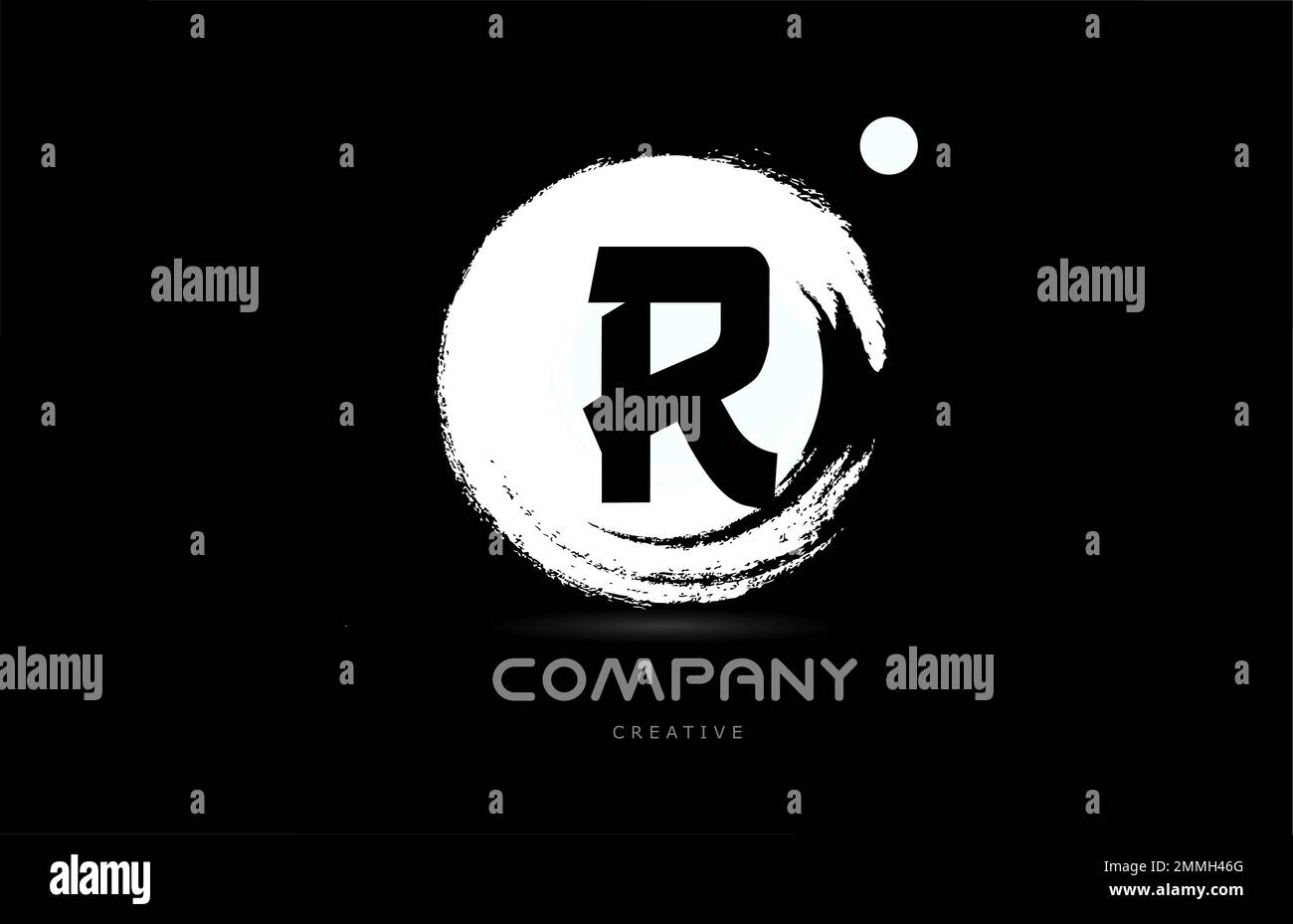 R grunge alphabet letter logo icon design with japanese style lettering ...