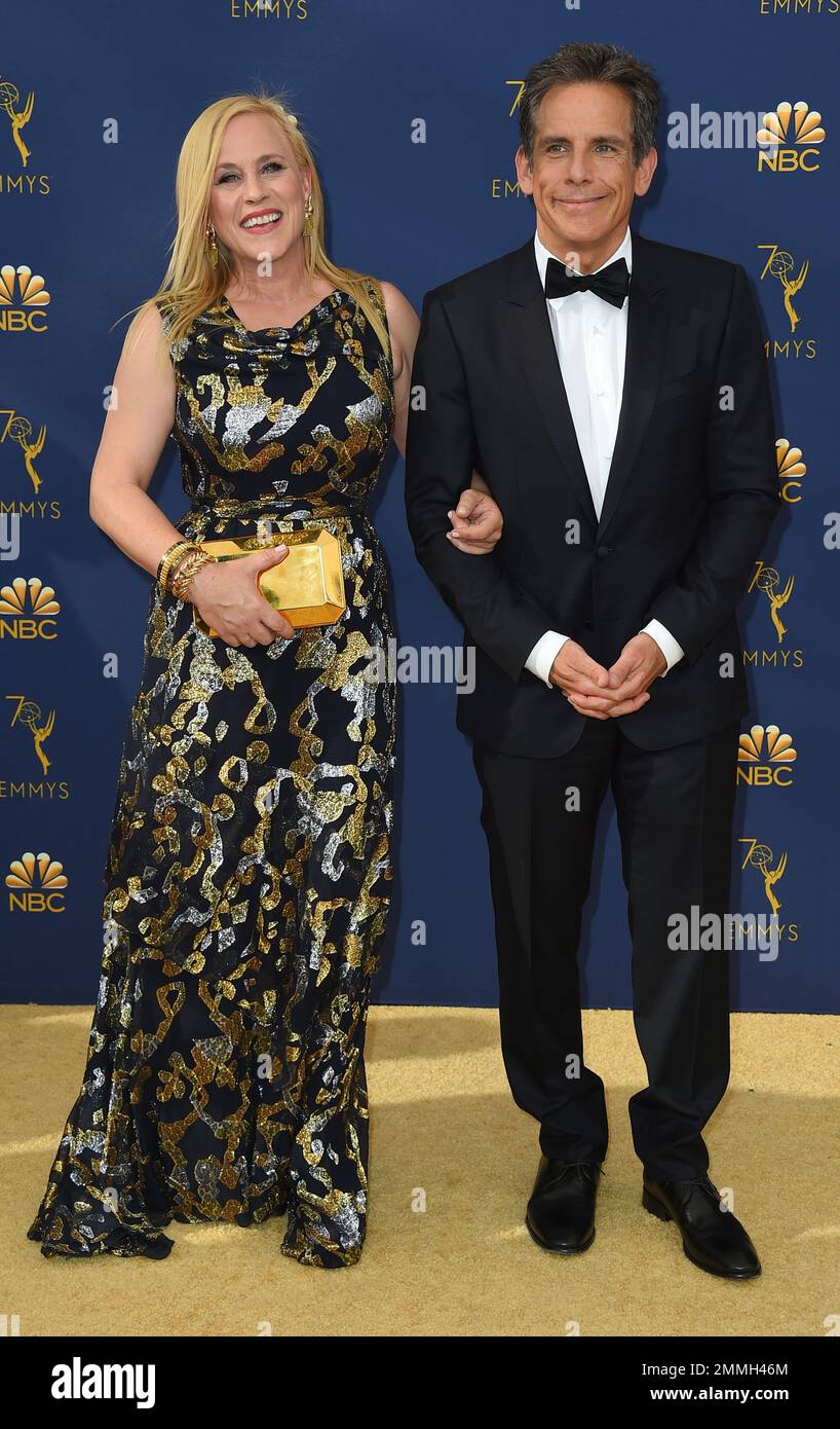 Patricia Arquette and Ben Stiller arrive at the 70th Primetime Emmy ...