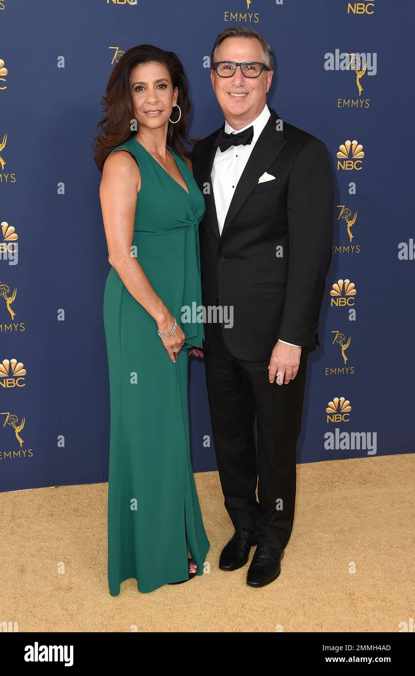 Paul Buccieri, right, and Michelle Buccieri arrive at the 70th ...