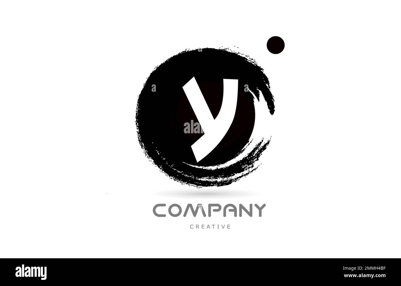 Y black and white grunge alphabet letter logo icon design with japanese ...