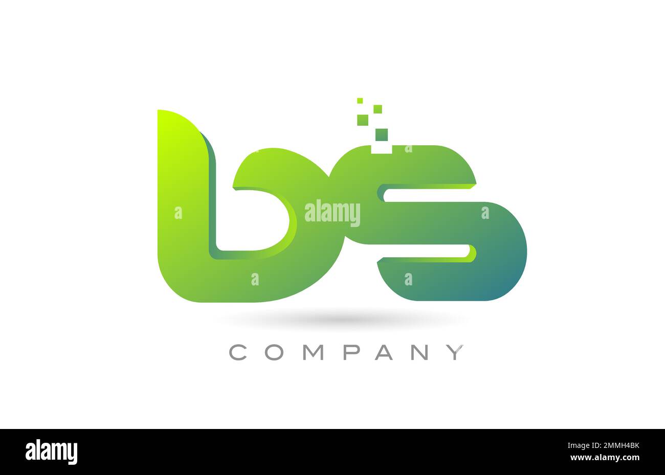 joined BS alphabet letter logo icon combination design with dots and ...