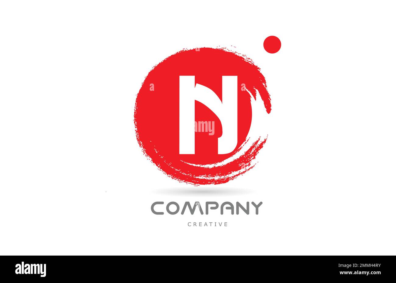 red N grunge alphabet letter logo icon design with japanese style ...