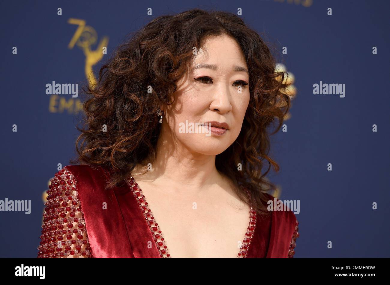 Sandra Ho arrives at the 70th Primetime Emmy Awards on Monday, Sept. 17 ...
