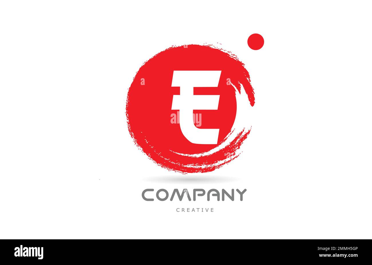 red E grunge alphabet letter logo icon design with japanese style ...