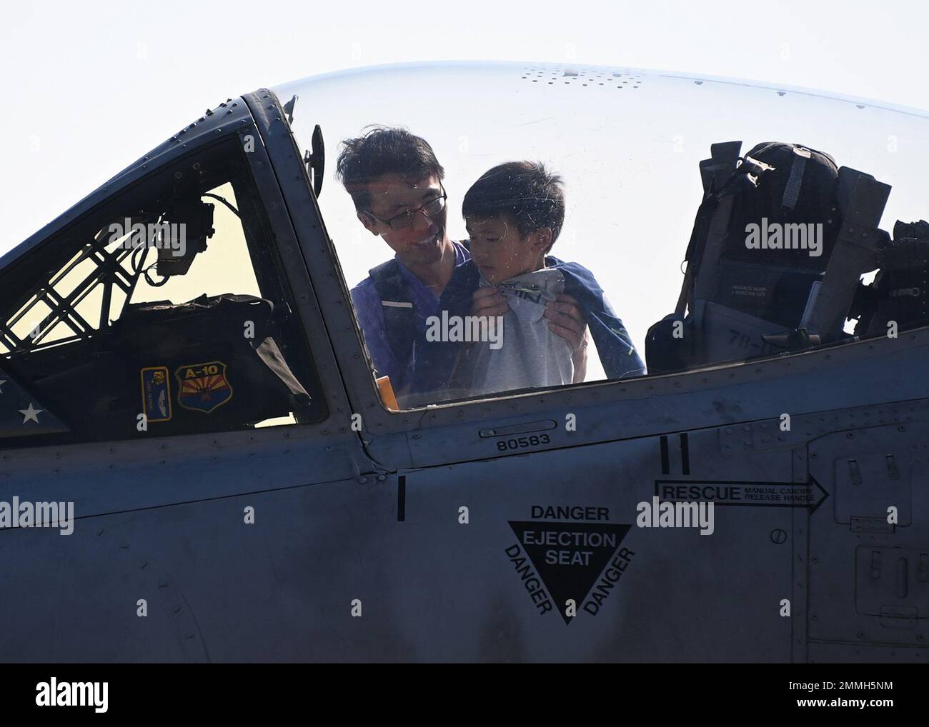 Attendees of the Joint Base Andrews 2022 Air & Space Expo view a static ...