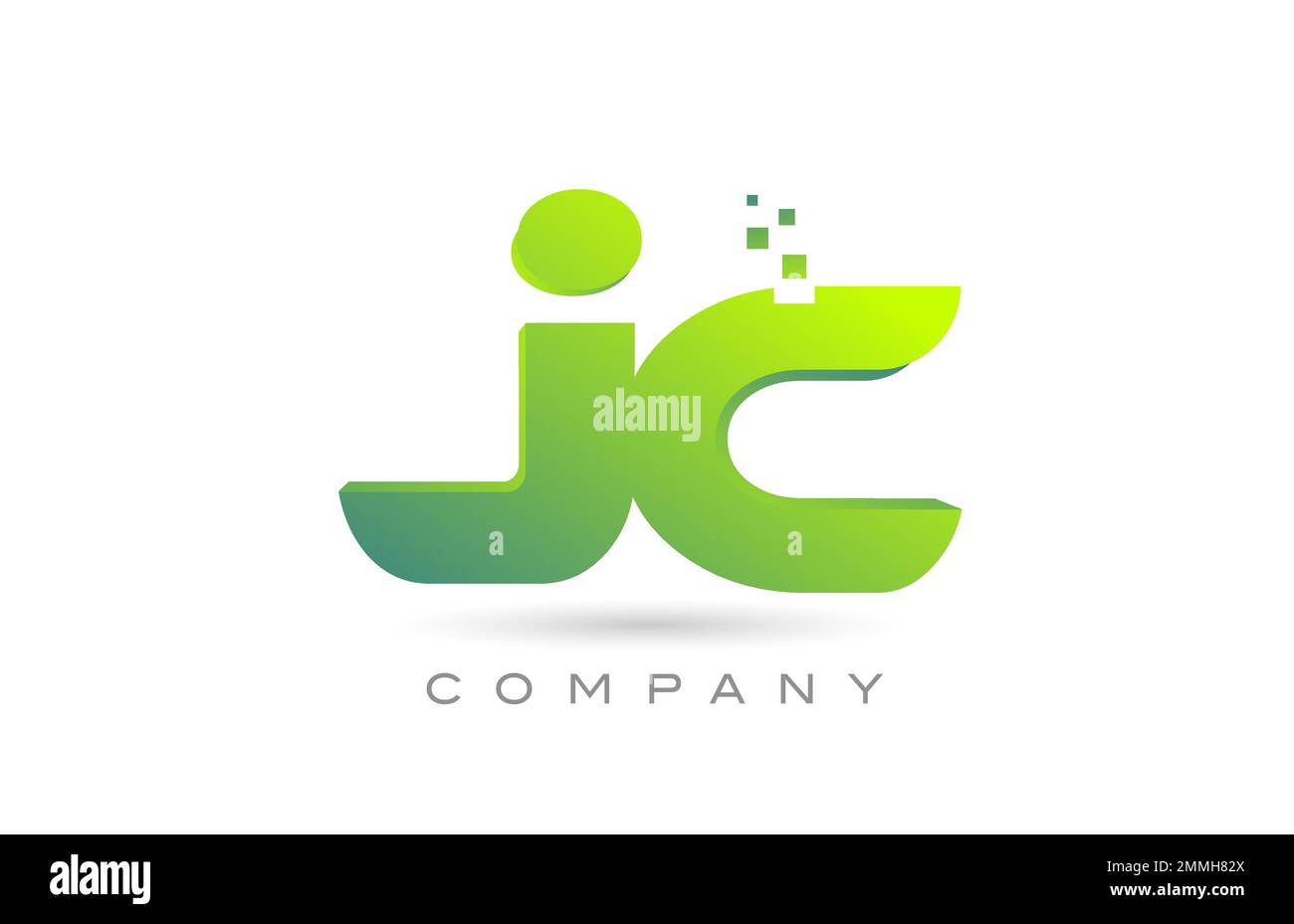 joined JC alphabet letter logo icon combination design with dots and ...