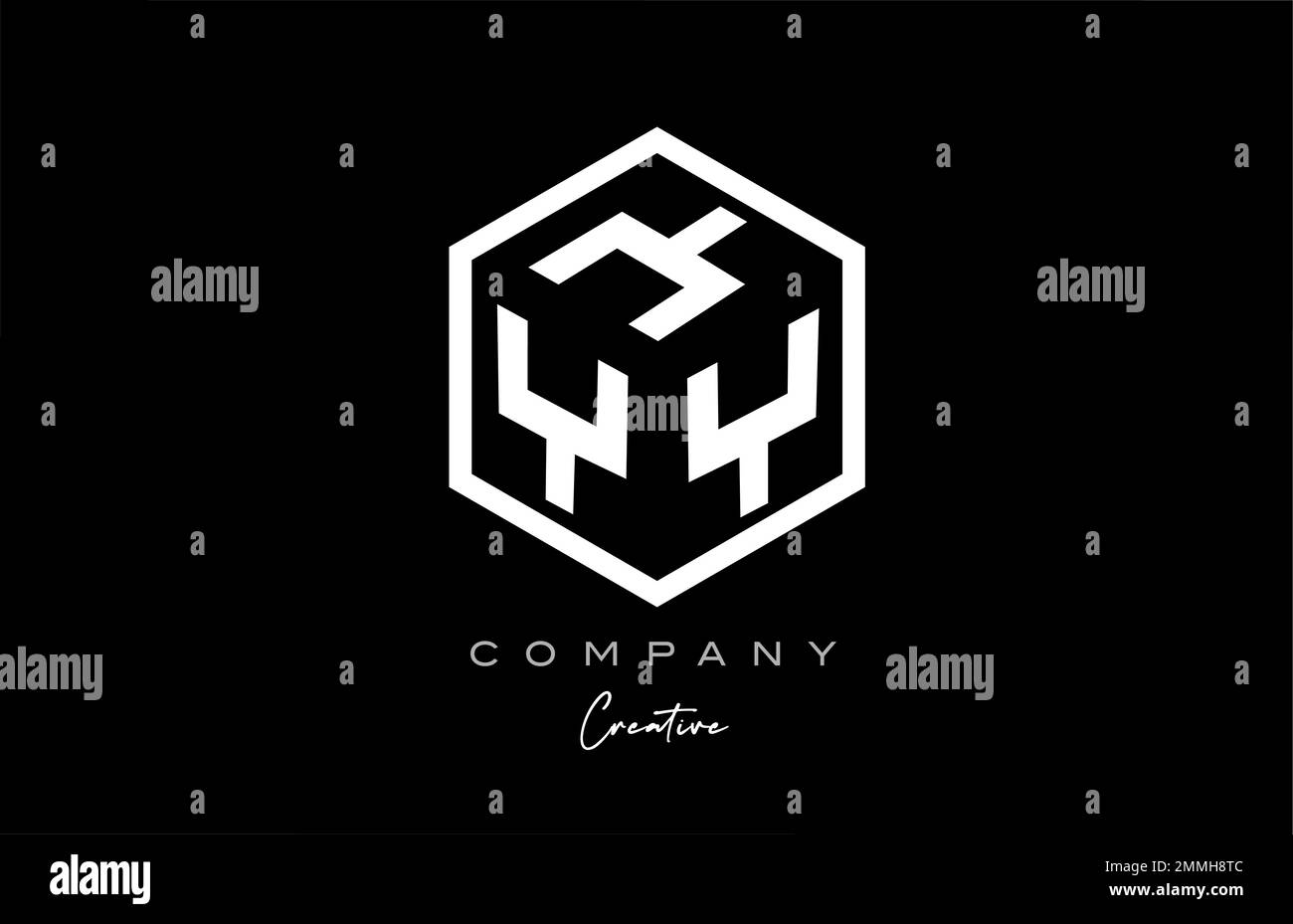 Y cube alphabet letter logo icon design with polygon design. Three letter creative template for ...