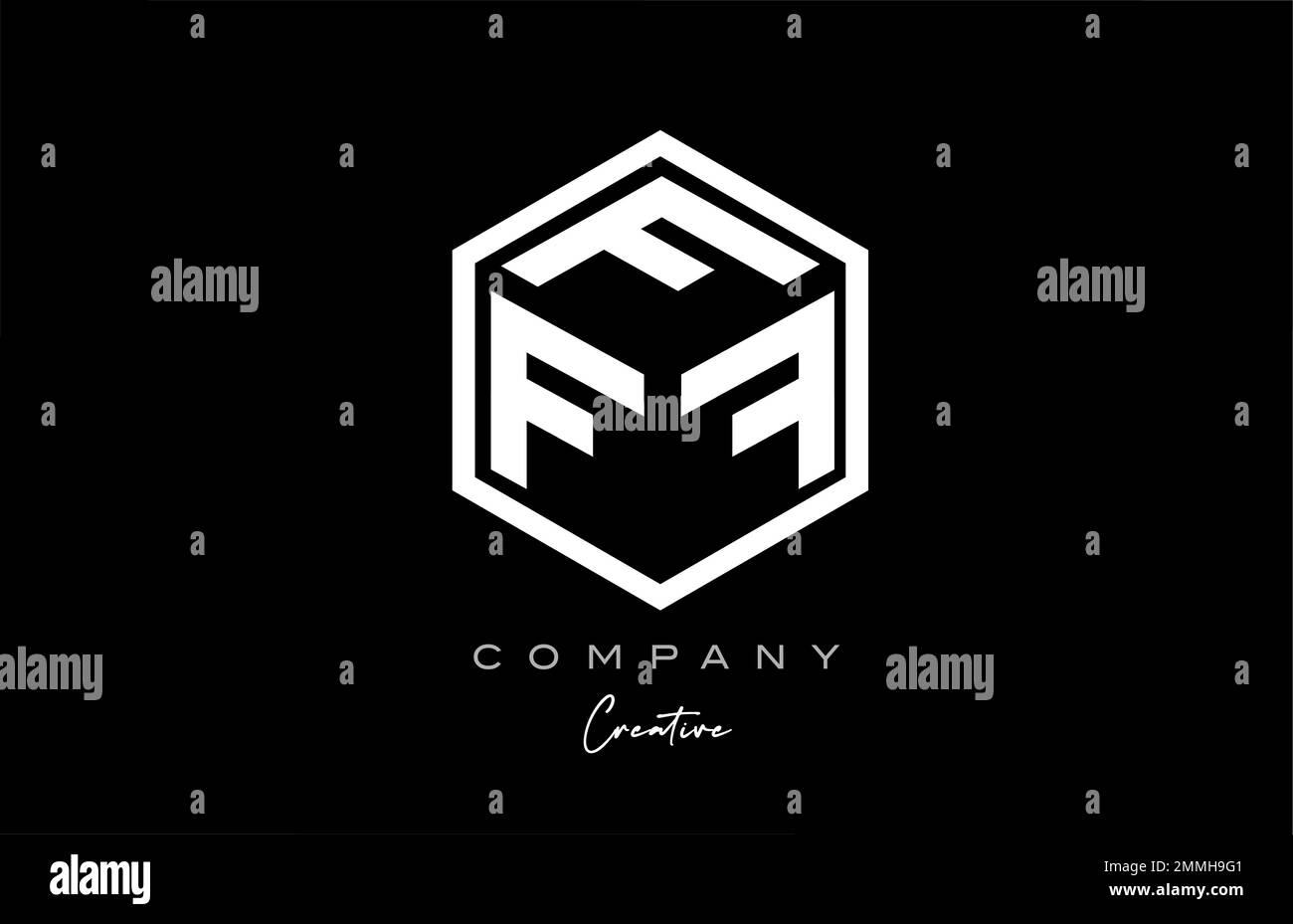 F cube alphabet letter logo icon design with polygon design. Three letter creative template for ...