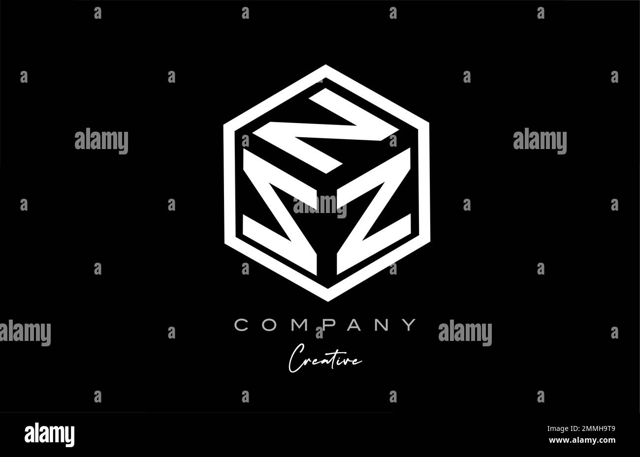 Z cube alphabet letter logo icon design with polygon design. Three ...