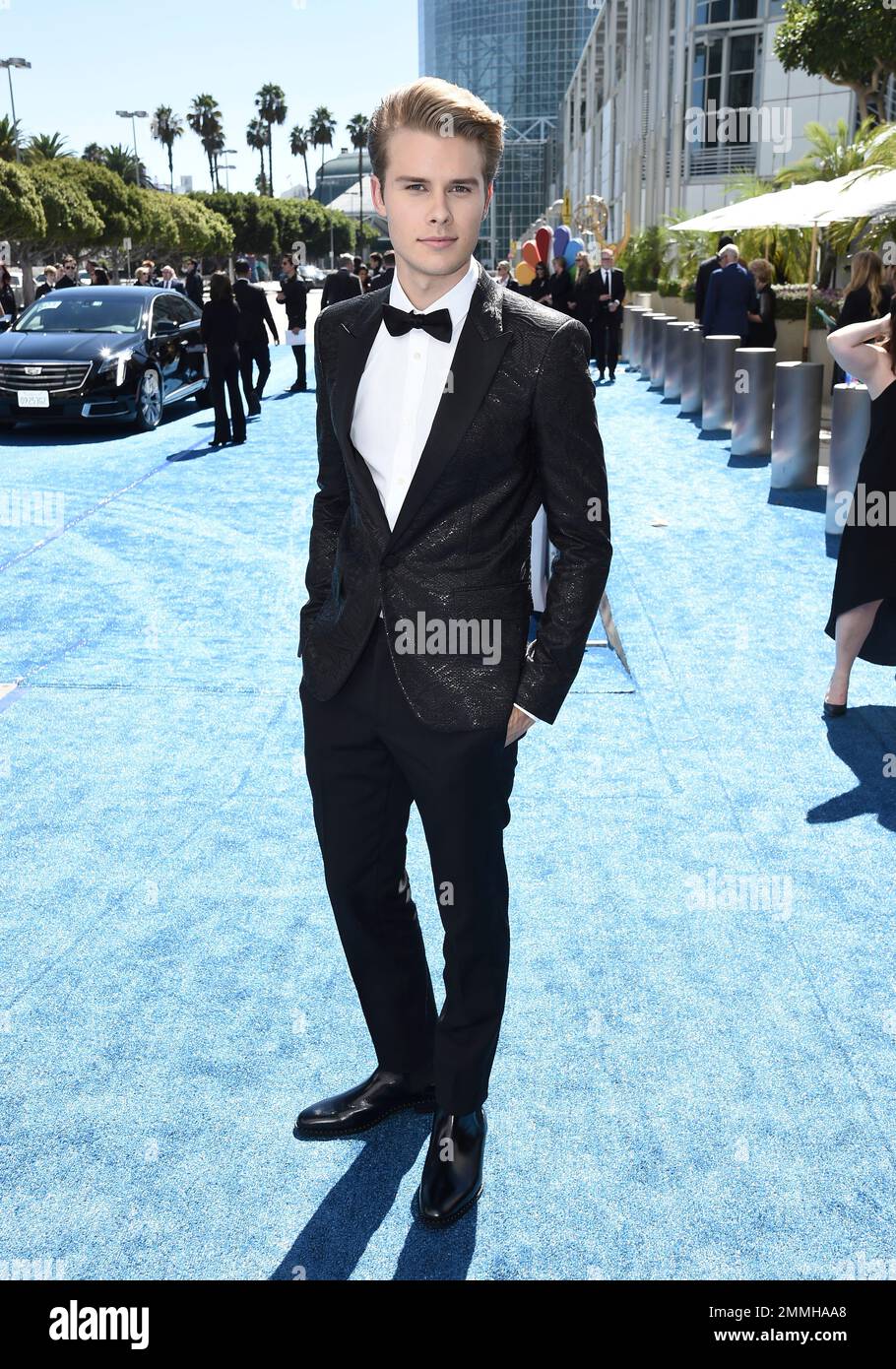 EXCLUSIVE - Logan Shroyer arrives at the 70th Primetime Emmy Awards on ...
