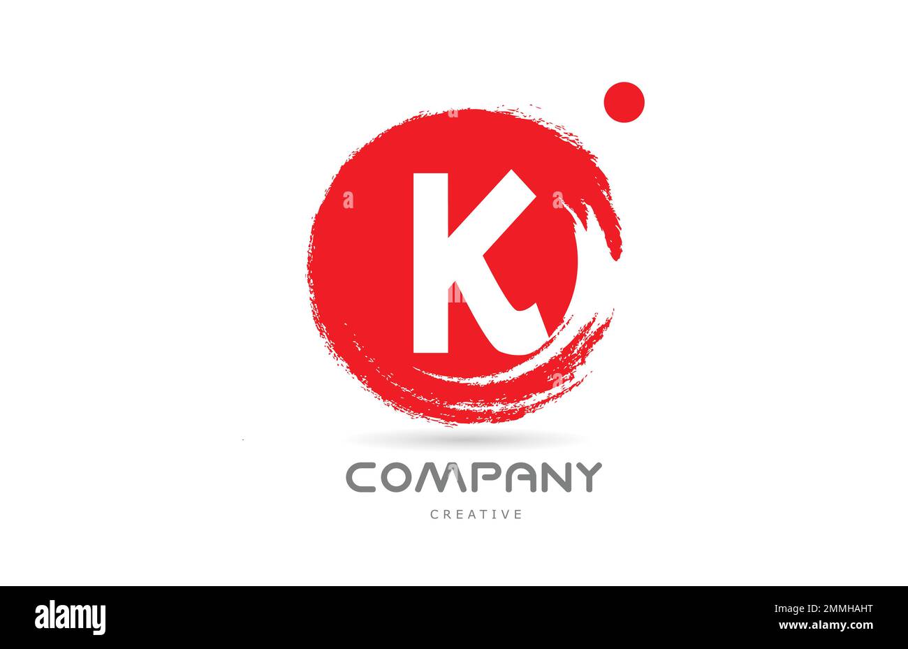 red K grunge alphabet letter logo icon design with japanese style ...