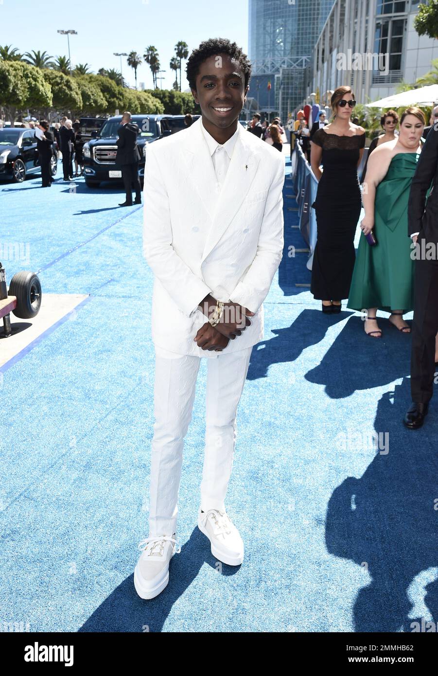 EXCLUSIVE - Caleb McLaughlin arrives at the 70th Primetime Emmy Awards ...