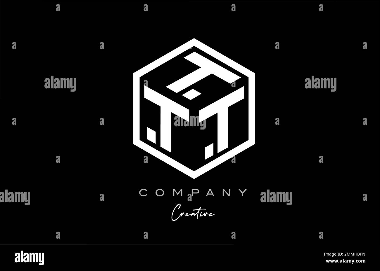 T cube alphabet letter logo icon design with polygon design. Three ...