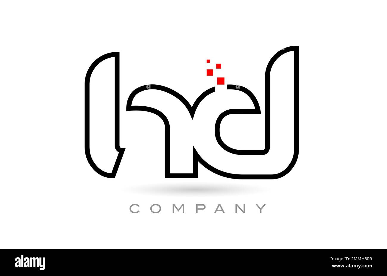HD connected alphabet letter logo icon combination design with dots and ...