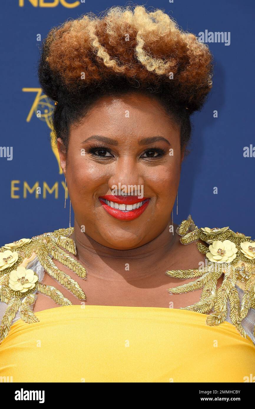 Ashley Nicole Black arrives at the 70th Primetime Emmy Awards on Monday ...