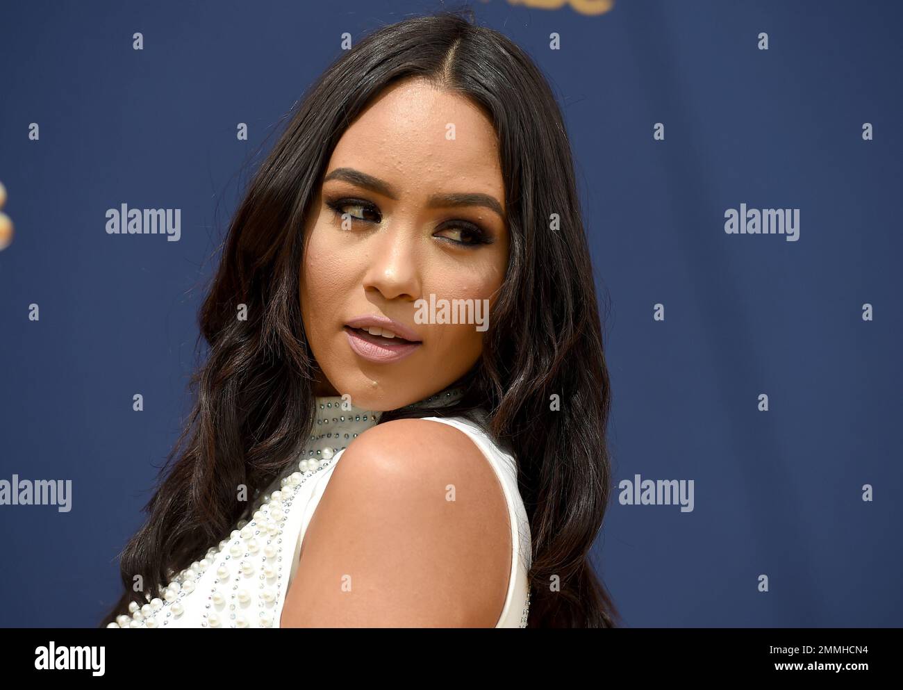 Samantha Elizabeth arrives at the 70th Primetime Emmy Awards on Monday ...