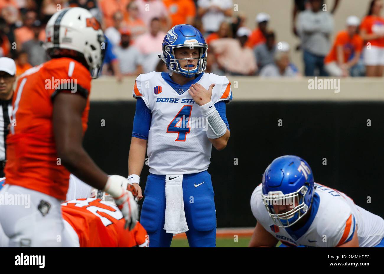 Boise State quarterback Brett Rypien (4) during an NCAA college ...