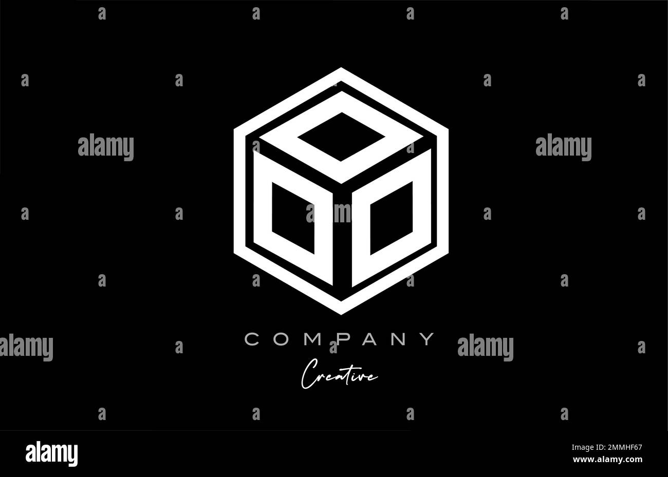 O cube alphabet letter logo icon design with polygon design. Three ...