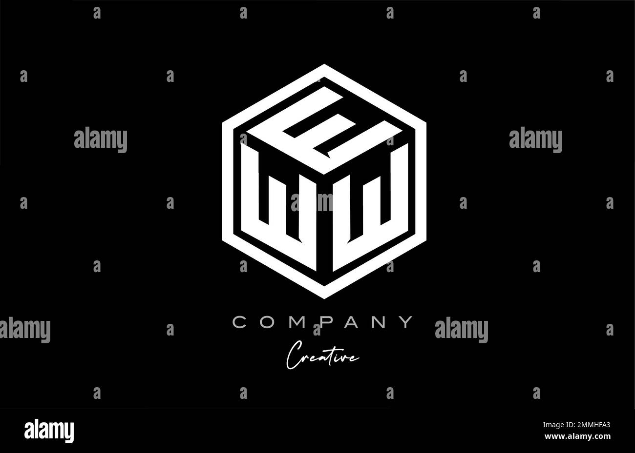 W cube alphabet letter logo icon design with polygon design. Three ...