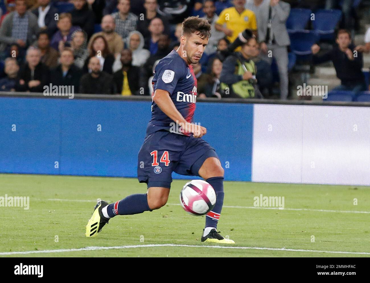 PSG's Juan Bernat Velasco controls the ball during their French League ...