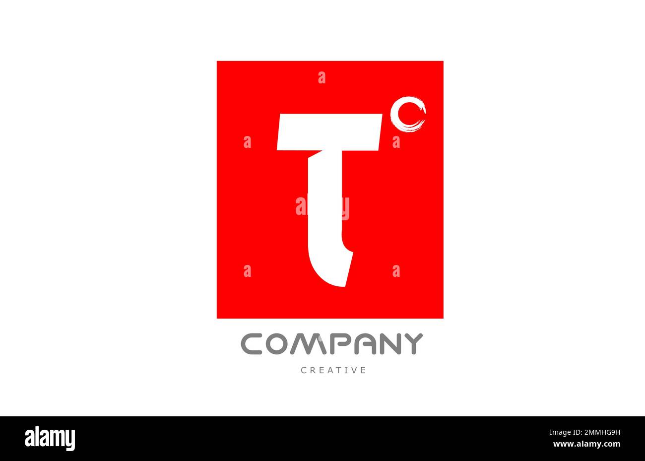 red T alphabet letter logo icon design with japanese style lettering ...