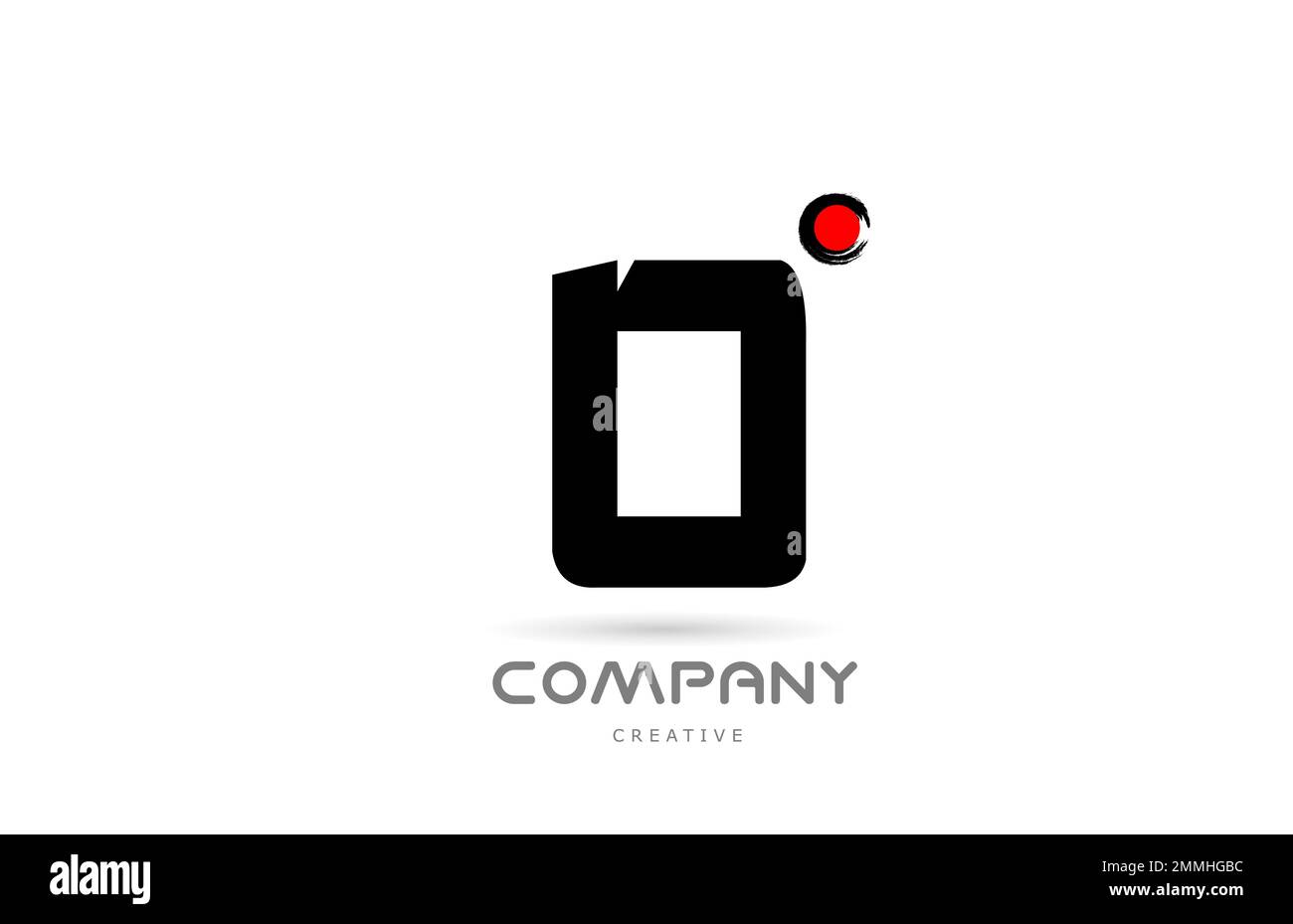 simple black and white O alphabet letter logo icon design with japanese ...