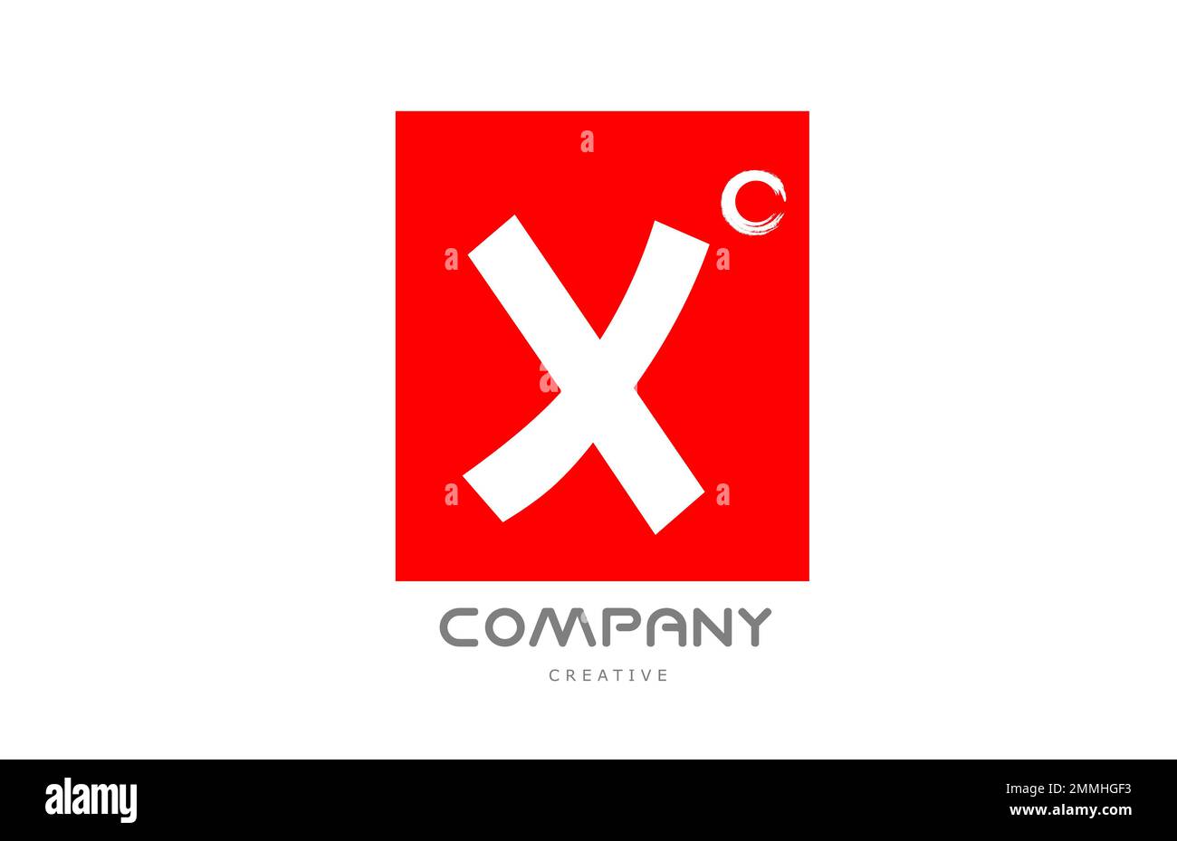 red X alphabet letter logo icon design with japanese style lettering. Creative template for ...