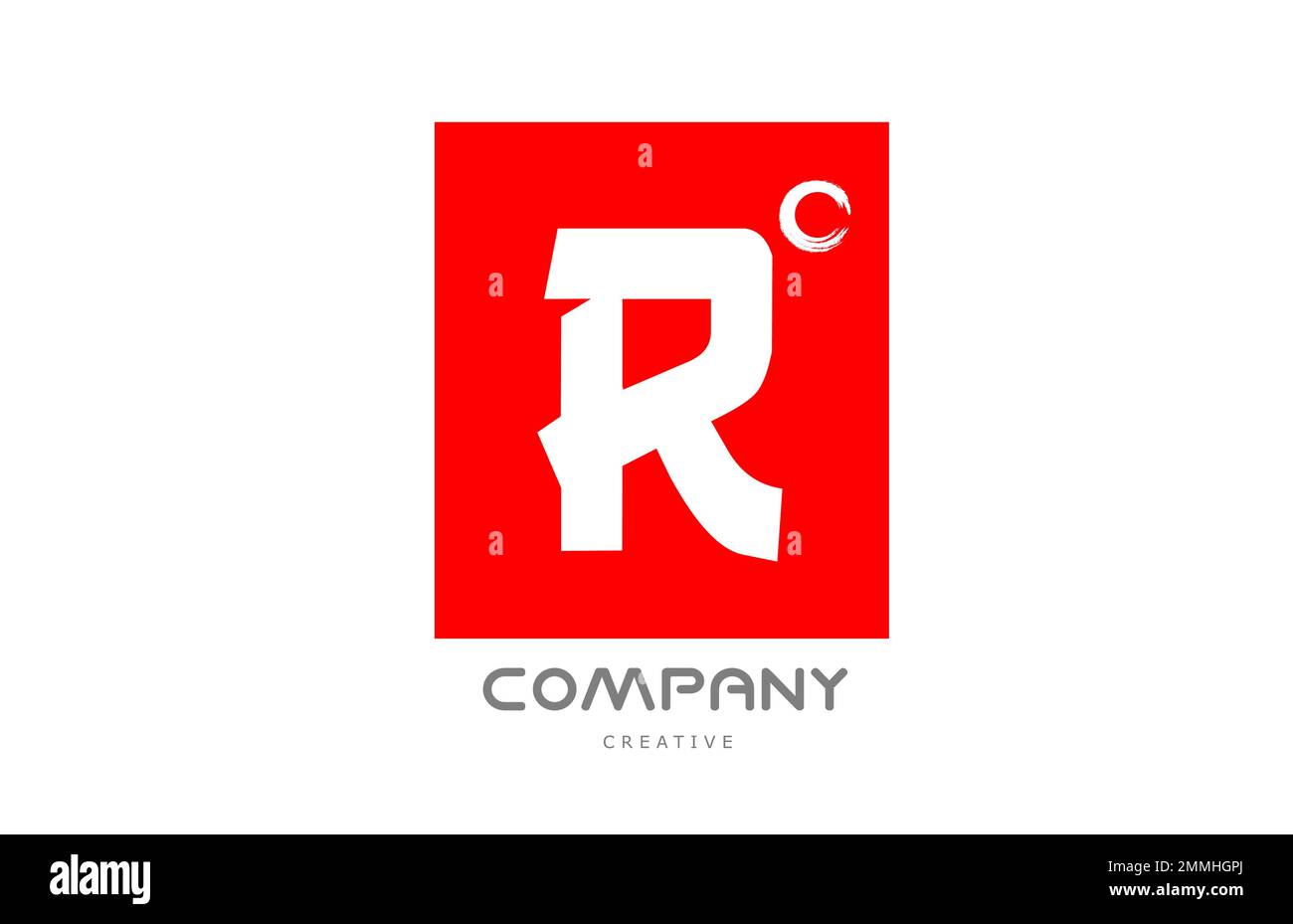 red R alphabet letter logo icon design with japanese style lettering ...