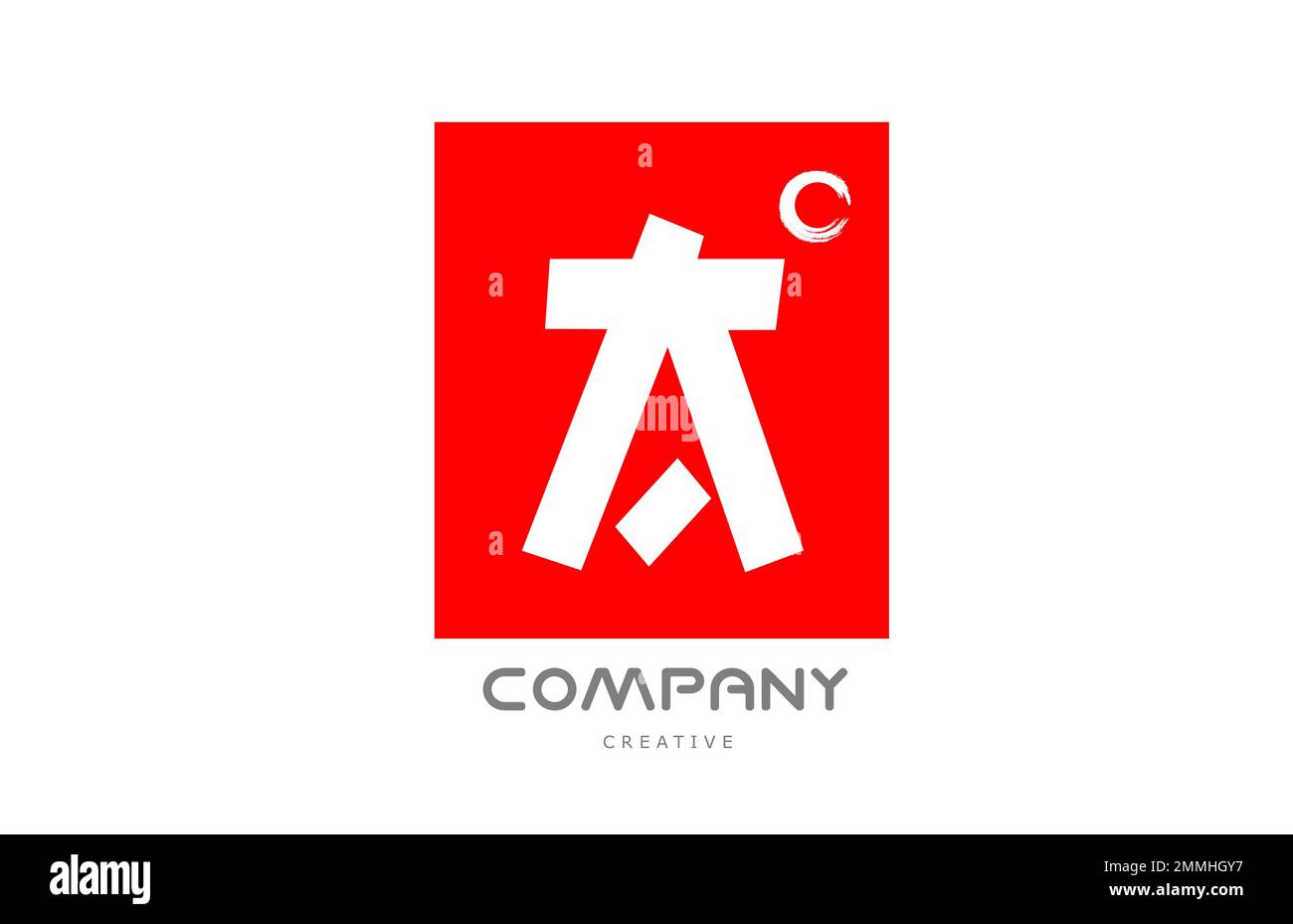 red A alphabet letter logo icon design with japanese style lettering ...