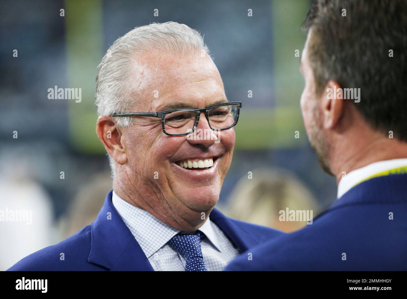 Dallas Cowboys Executive Vice President Stephen Jones looks on before ...