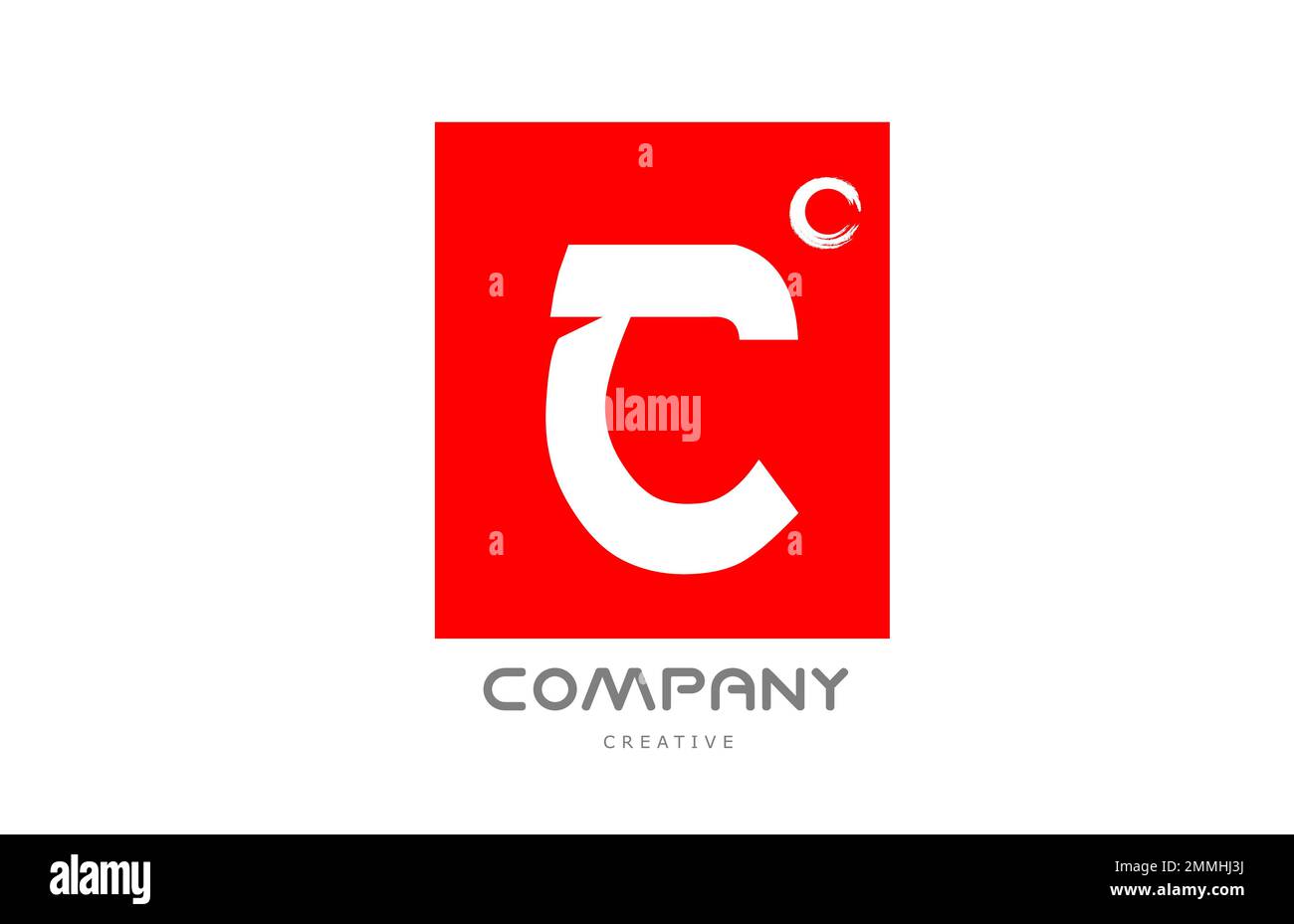 red C alphabet letter logo icon design with japanese style lettering ...