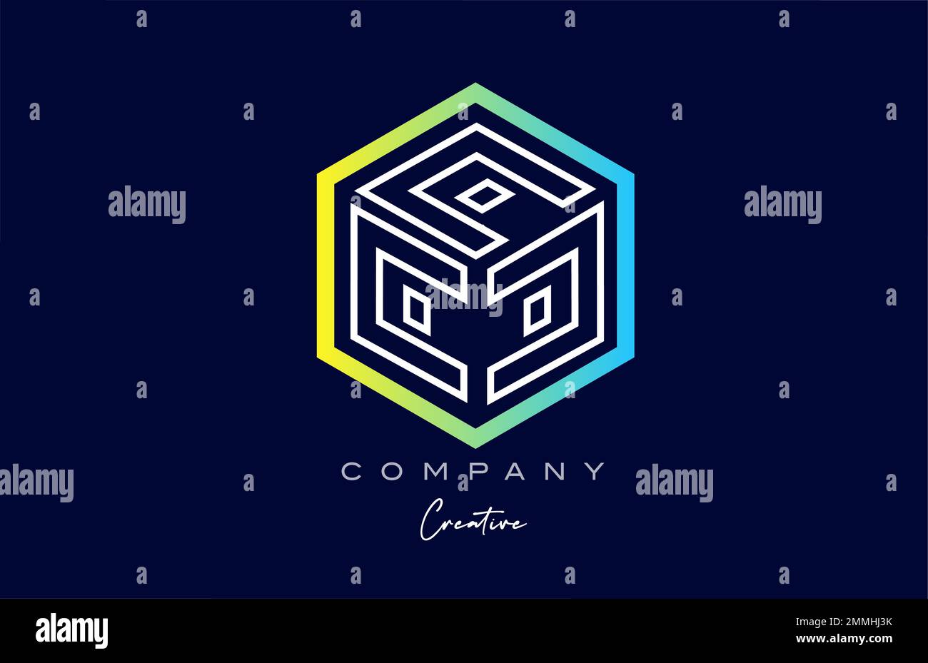 line C three letter cube alphabet letter logo icon design with polygon ...