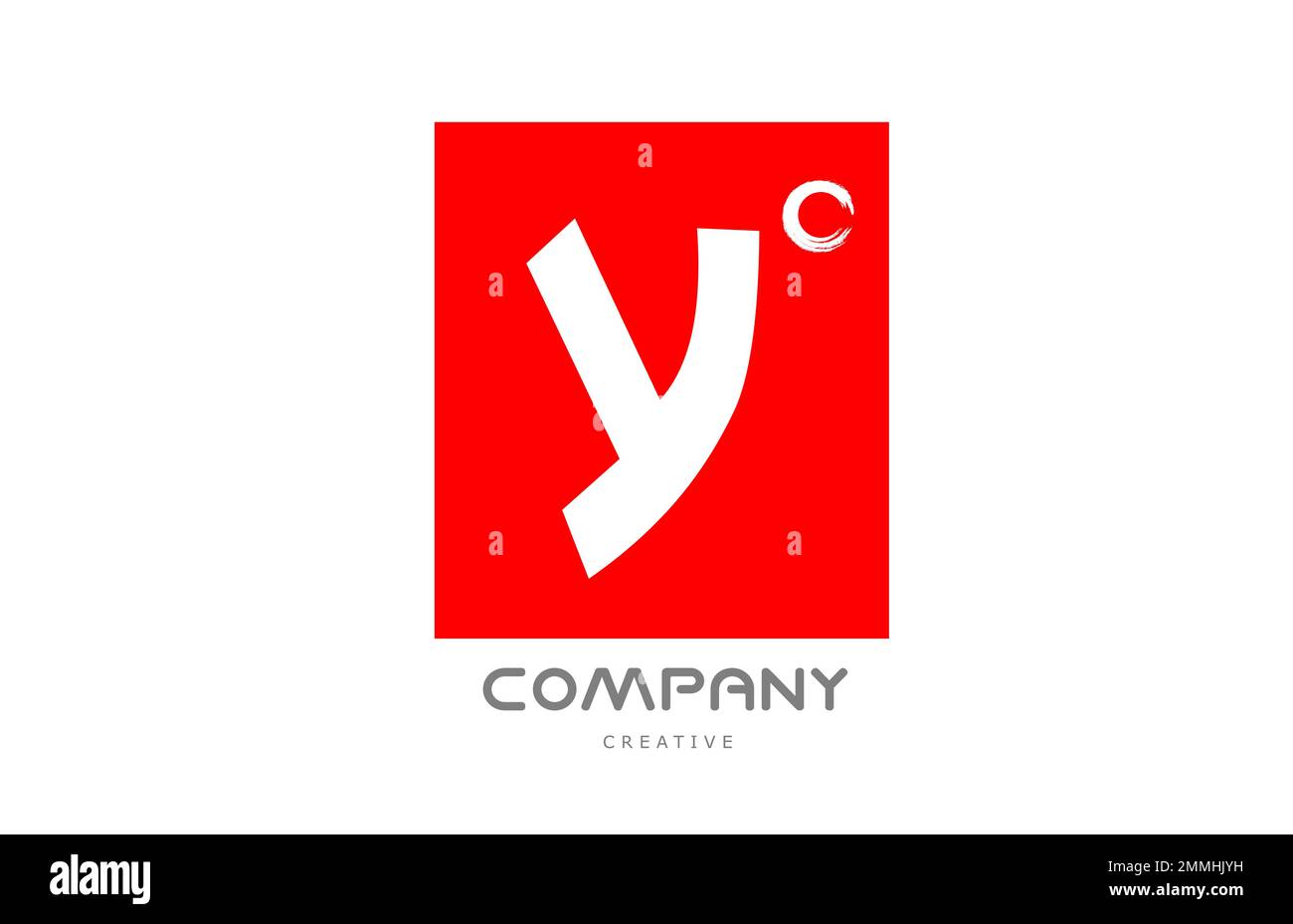 red Y alphabet letter logo icon design with japanese style lettering ...